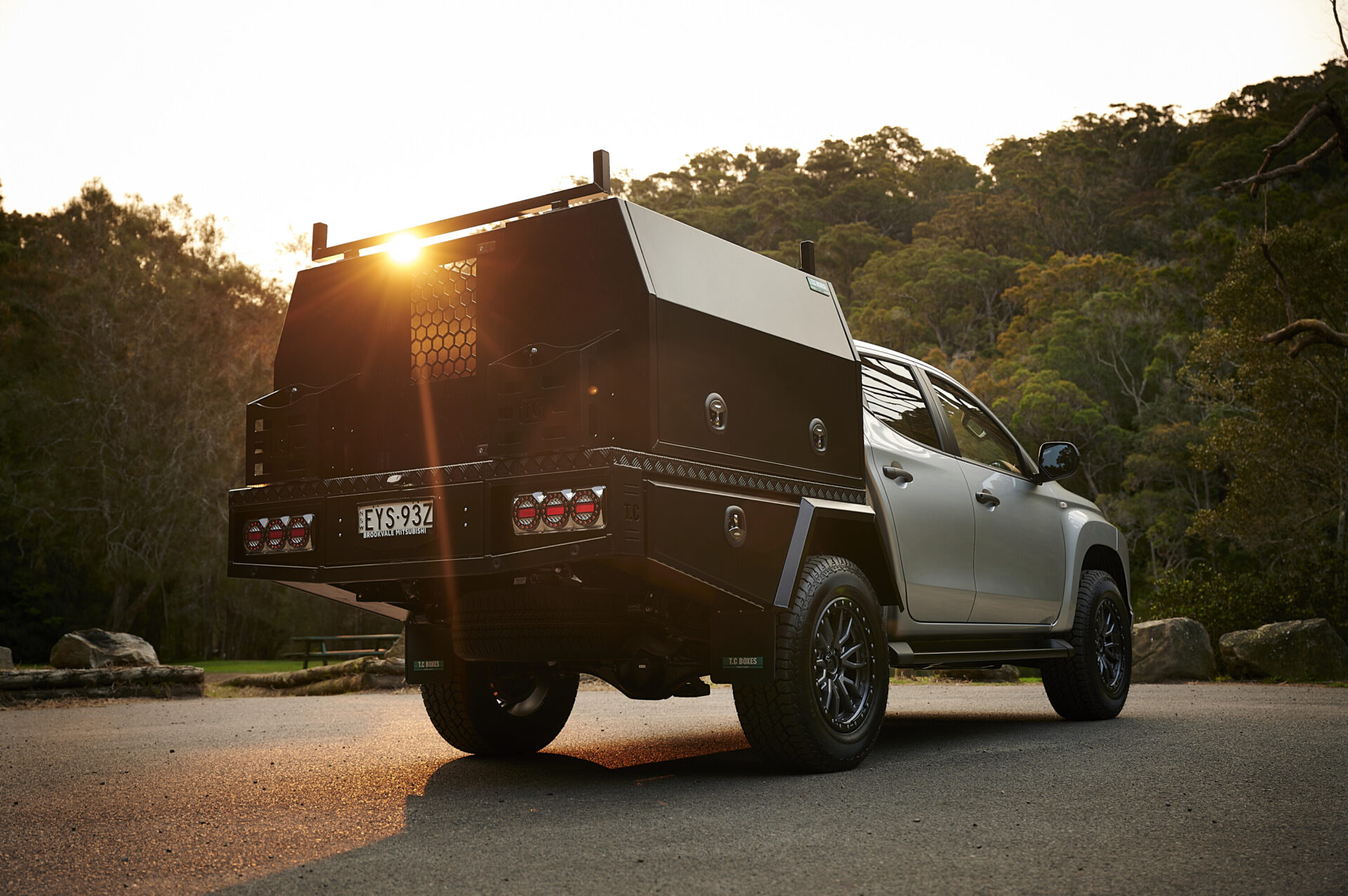 Triton tradie ute build: TC Boxes tray and toolbox installed