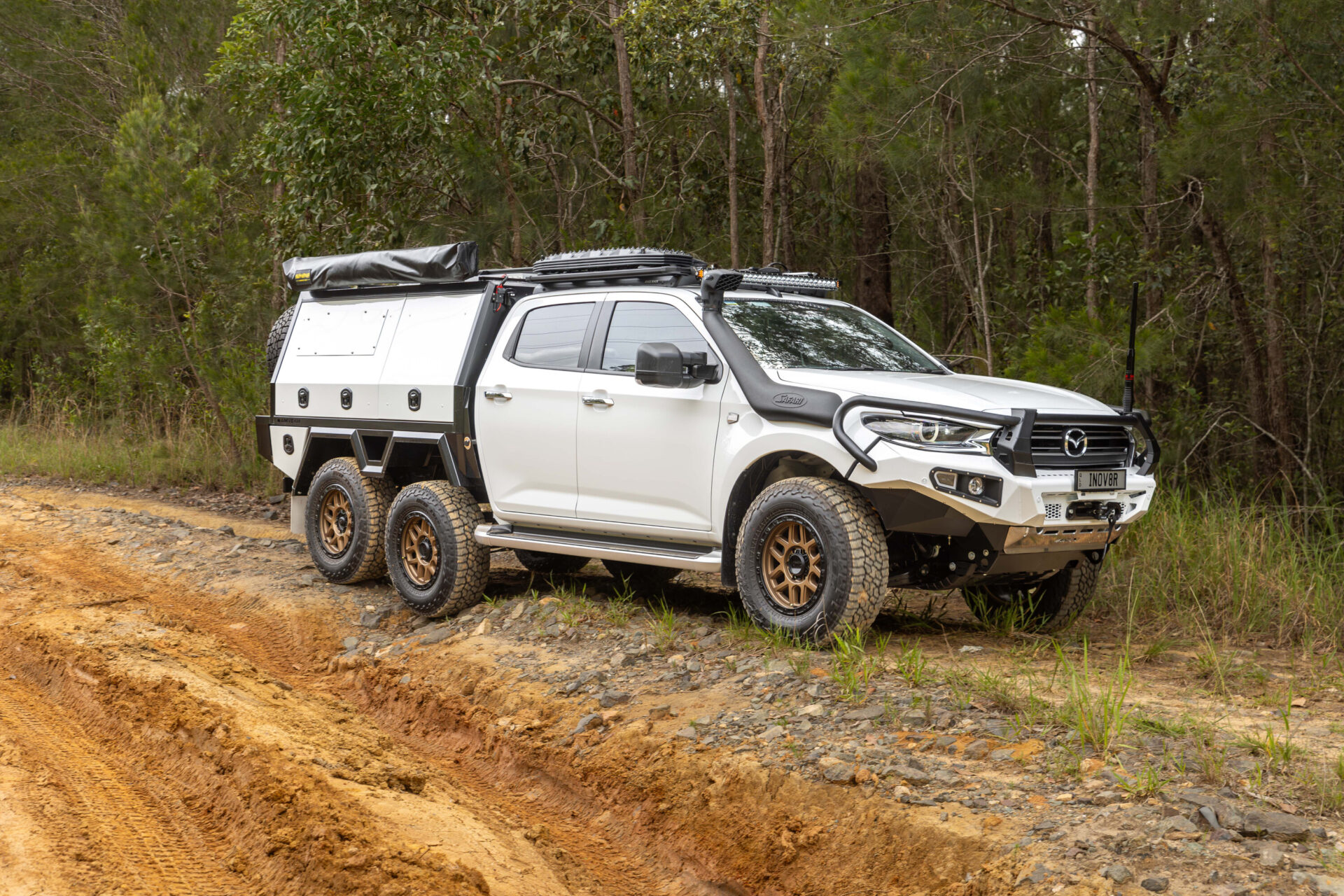 The BT-75: Custom Mazda BT-50 six-wheeler