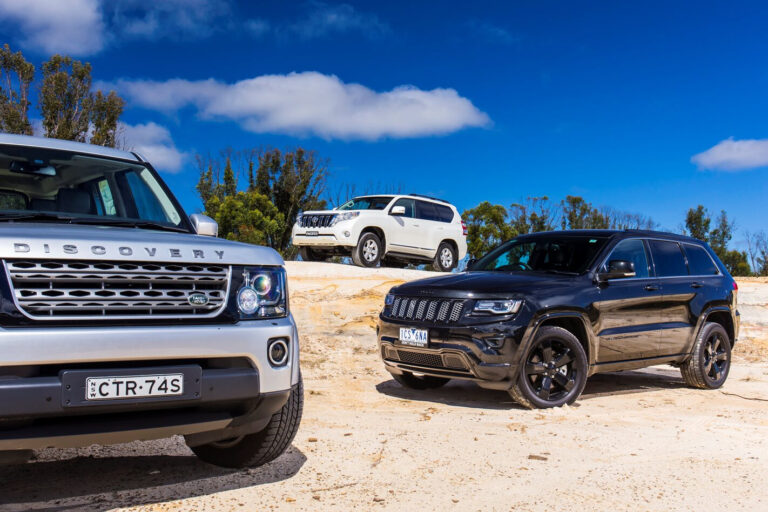 Jeep Grand Cherokee vs Land Rover Discovery vs Toyota Prado review