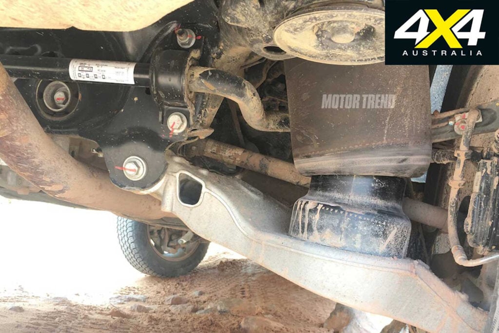 Suspension spy shots surface of 2020 Defender.